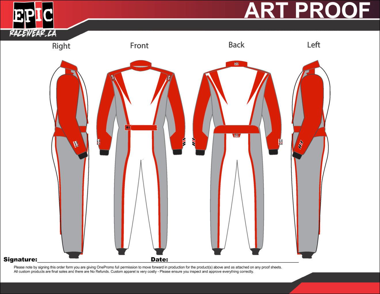 Suits Designs - EPIC Racewear