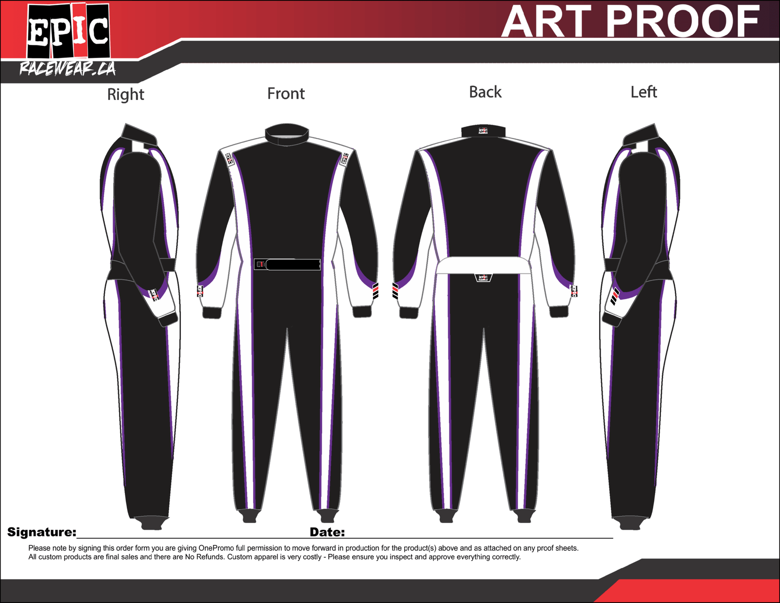 Suits Designs - EPIC Racewear