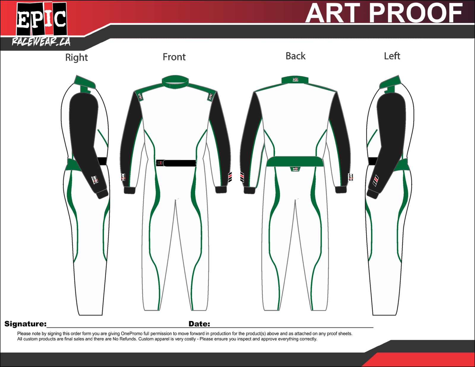 Suits Designs - EPIC Racewear