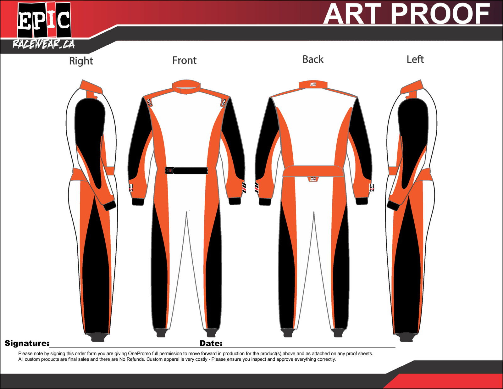 Suits Designs - EPIC Racewear