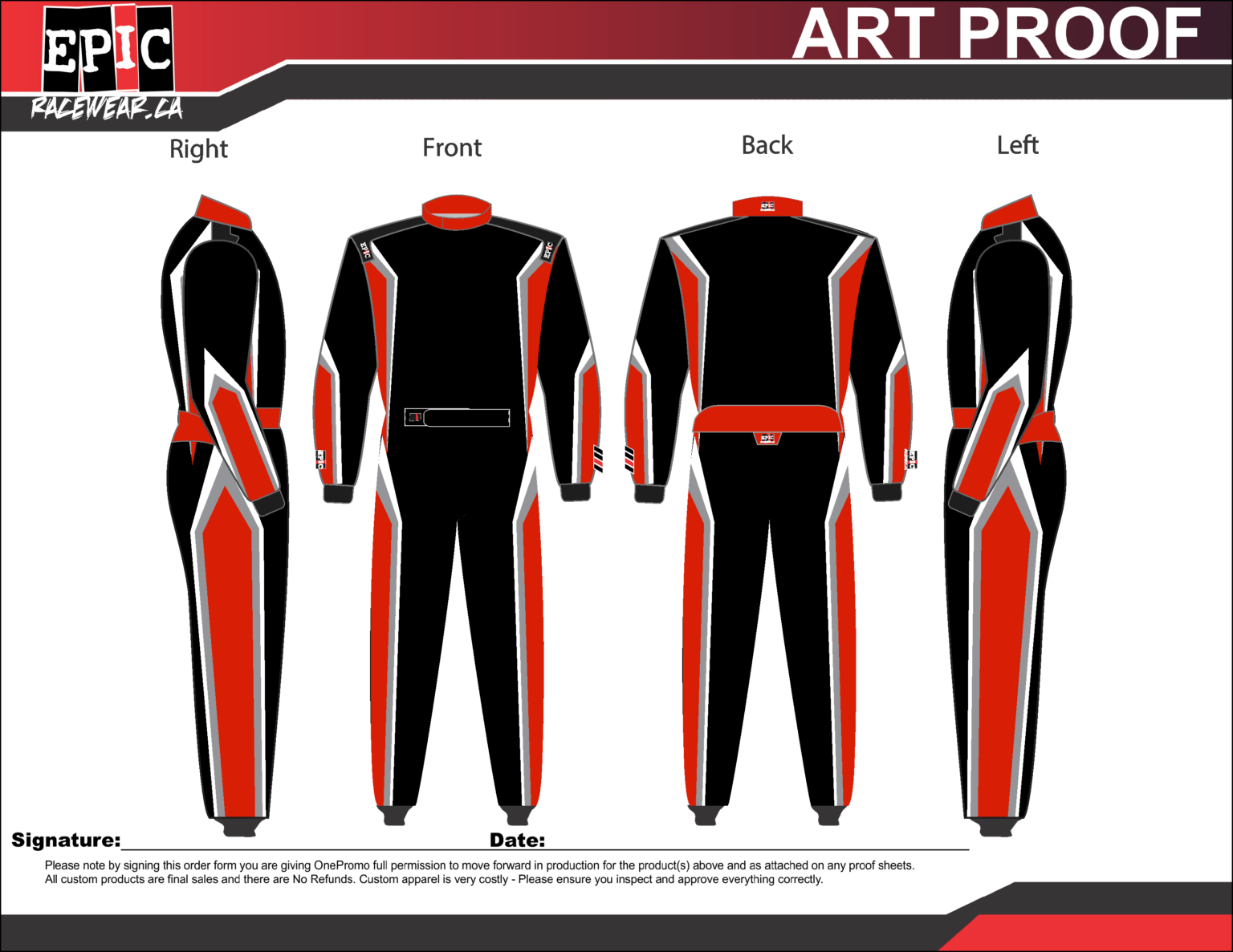 Suits Designs - EPIC Racewear
